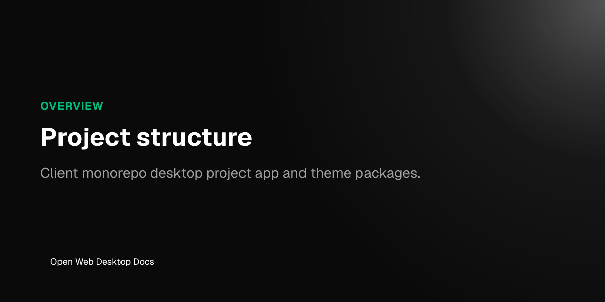 Project structure - Open Web Desktop Docs